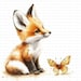 Fox and Butterfly Clipart | 10 High Quality Jpgs | Digital Download ...