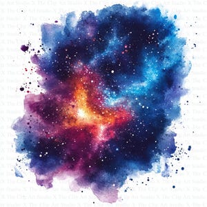 Watercolor Galaxy Backgrounds | 10 High Quality Jpgs | Digital Download ...