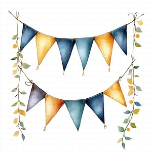Party Bunting Clipart | 10 High Quality Jpgs | Digital Download ...