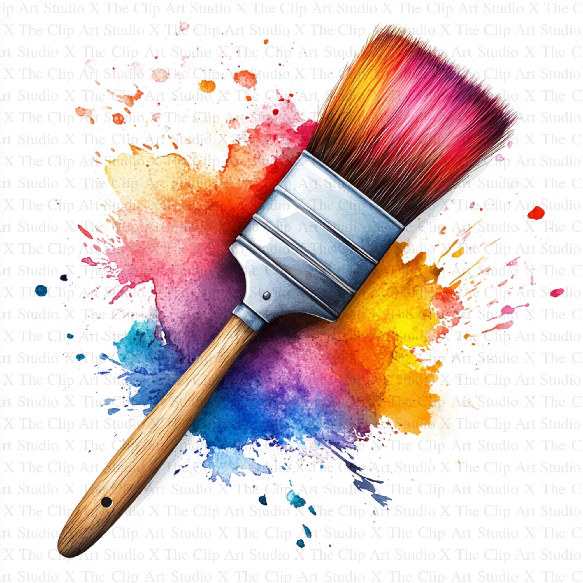 Paint Brushes Clipart | 10 High Quality Jpgs | Instant Digital Download ...