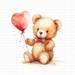 Teddy Bear With Heart Clipart | 10 High Quality Jpgs | Instant Digital ...