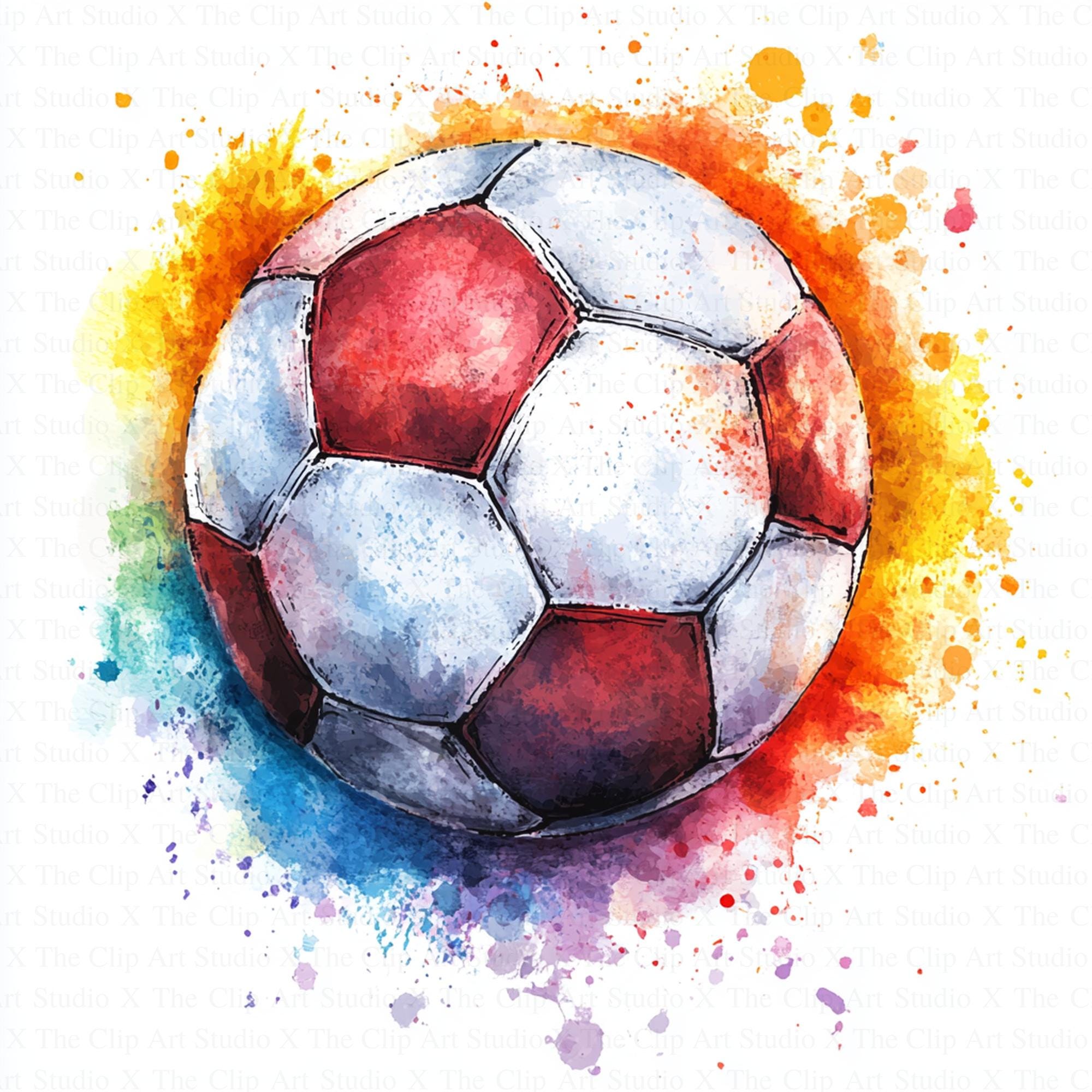 Sport Balls Clipart 10 High Quality Jpgs Digital Download Soccer ...