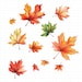 Falling Autumn Leaves Clipart | 10 High Quality JPG | Digital Download ...