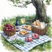 Spring Picnic Clipart | 10 High Quality Jpgs | Digital Download ...