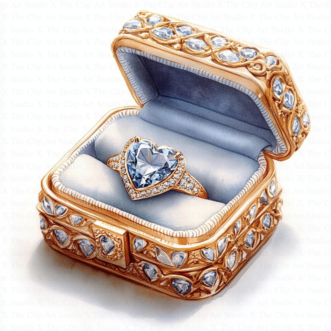 Engagement Ring Box Clipart | 10 High Quality JPG | Digital Download ...