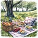 Spring Picnic Clipart | 10 High Quality Jpgs | Digital Download ...