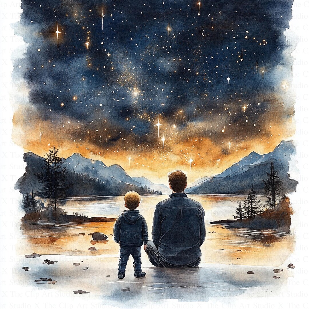 Dad and Son Clipart | 10 High Quality JPG | Digital Download ...