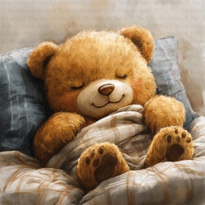 Sleeping Teddy Bears Clipart | 10 High Quality Jpgs | Digital Download ...