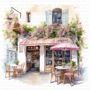 Cafe in Spring Clipart | 10 High Quality Jpgs | Digital Download ...