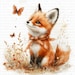 Fox and Butterfly Clipart | 10 High Quality Jpgs | Digital Download ...