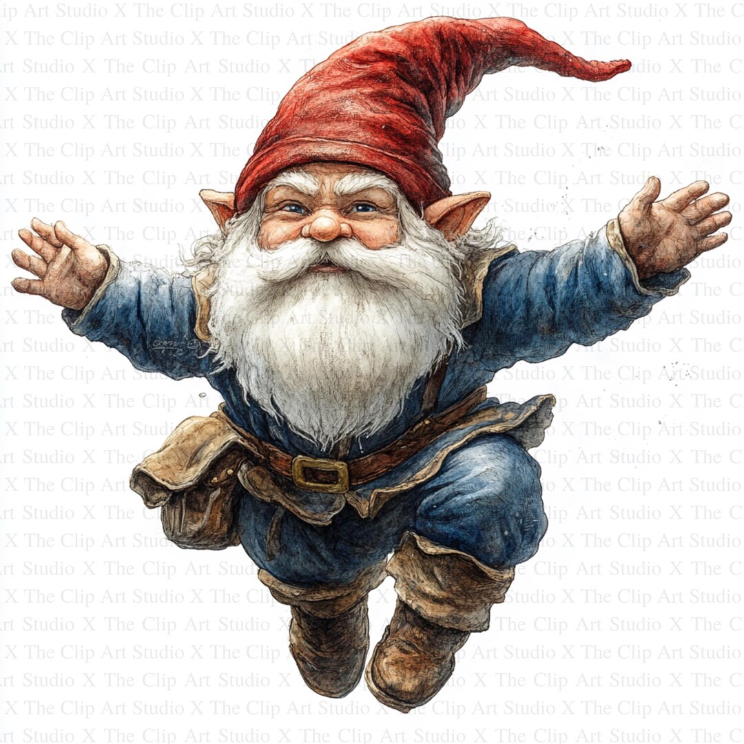 Flying Gnomes Clipart | 10 High Quality Jpgs | Digital Download ...