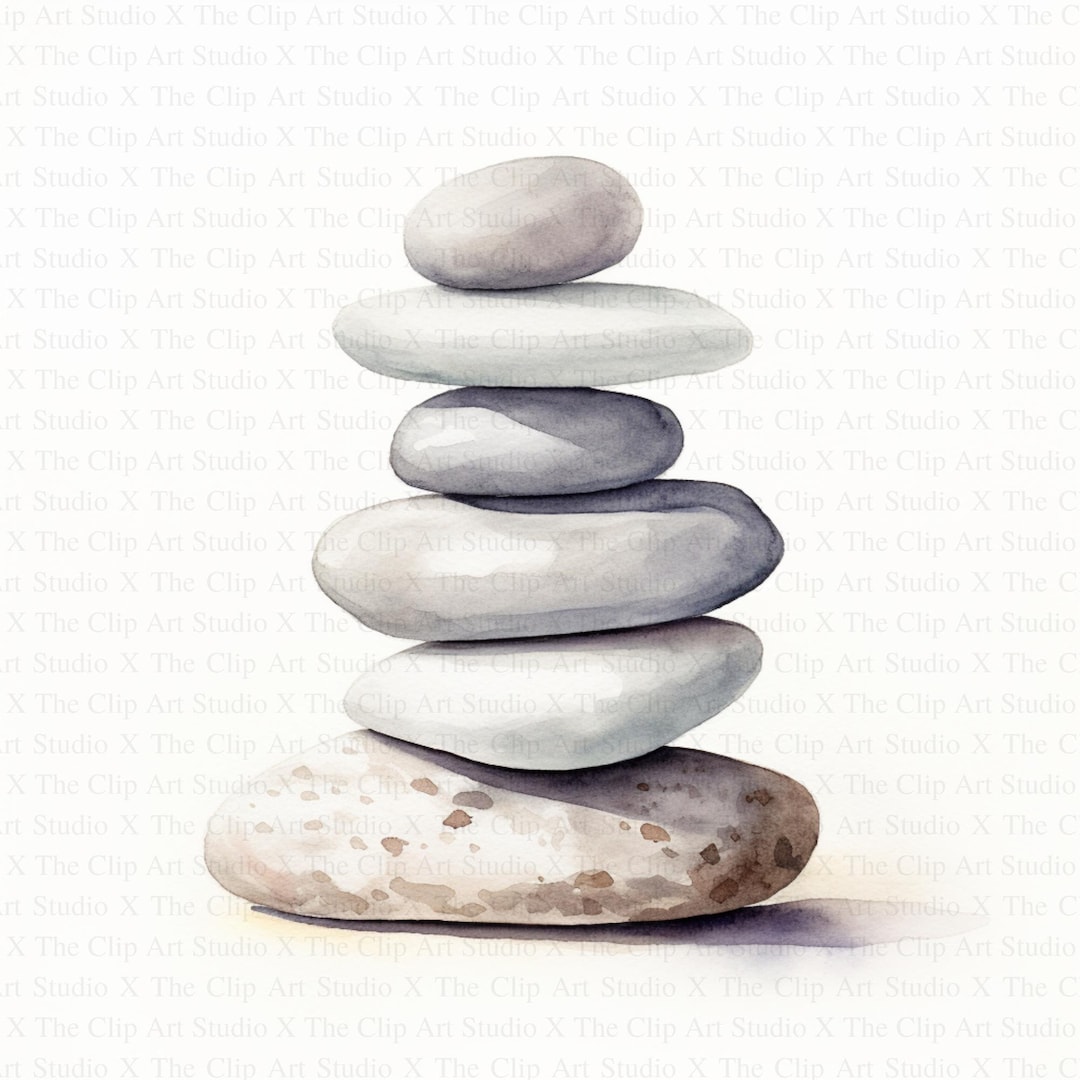 Zen Stones Art Clipart | 10 High Quality JPG | Digital Download | Paper ...