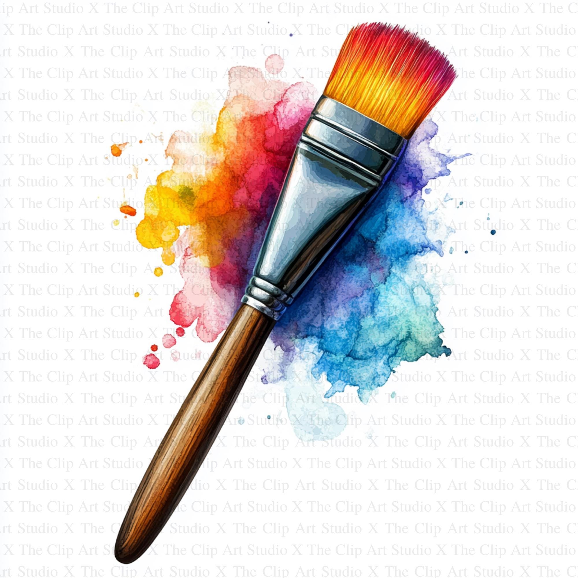 Paint Brushes Clipart 10 High Quality Jpgs Instant Digital Download ...