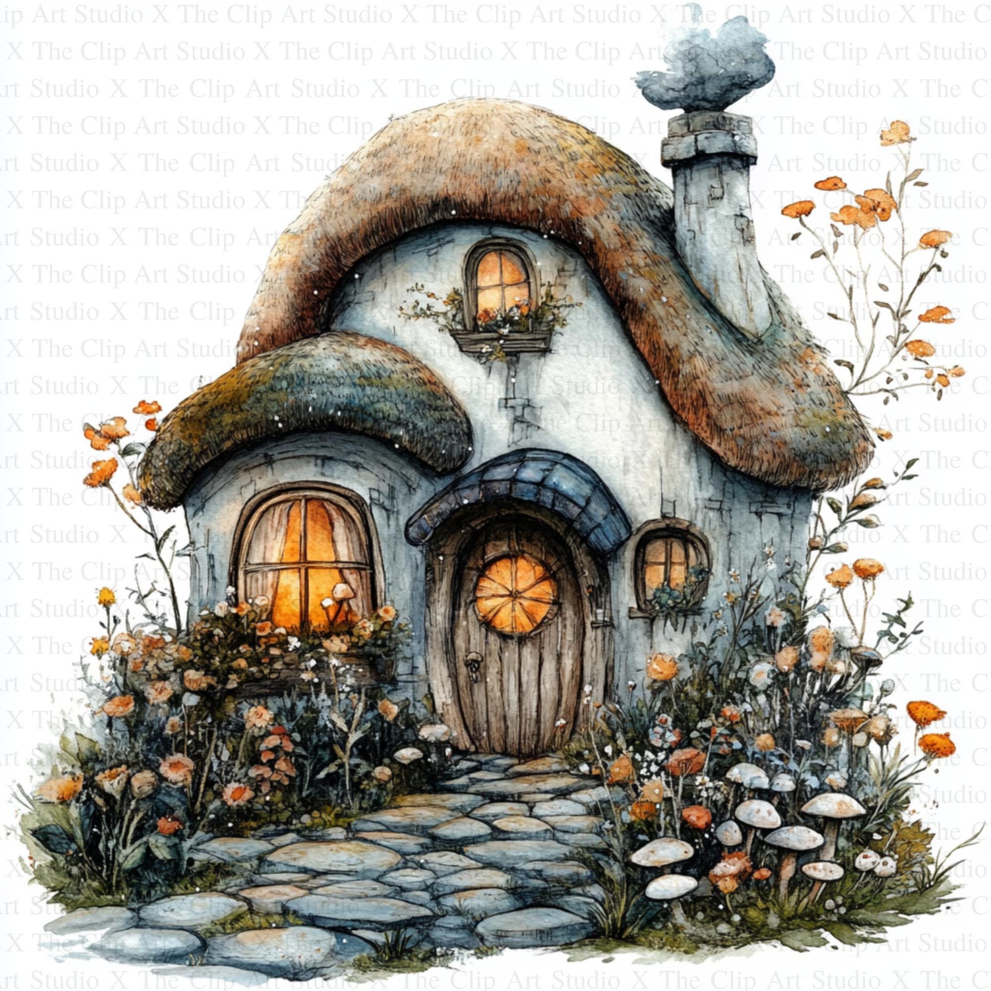 Little Fairy House Clipart 10 High Quality Jpgs Digital Download ...
