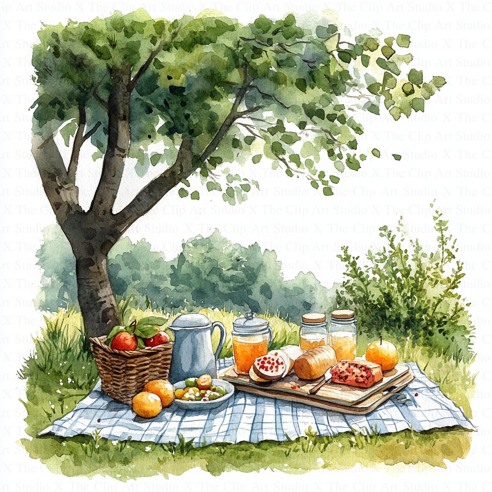 Spring Picnic Clipart | 10 High Quality Jpgs | Digital Download ...