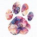 Floral Paw Prints Clipart | 10 High Quality Jpgs | Digital Download ...