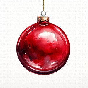 Red Bauble Clipart | 10 High Quality Jpgs | Digital Download | Paper ...