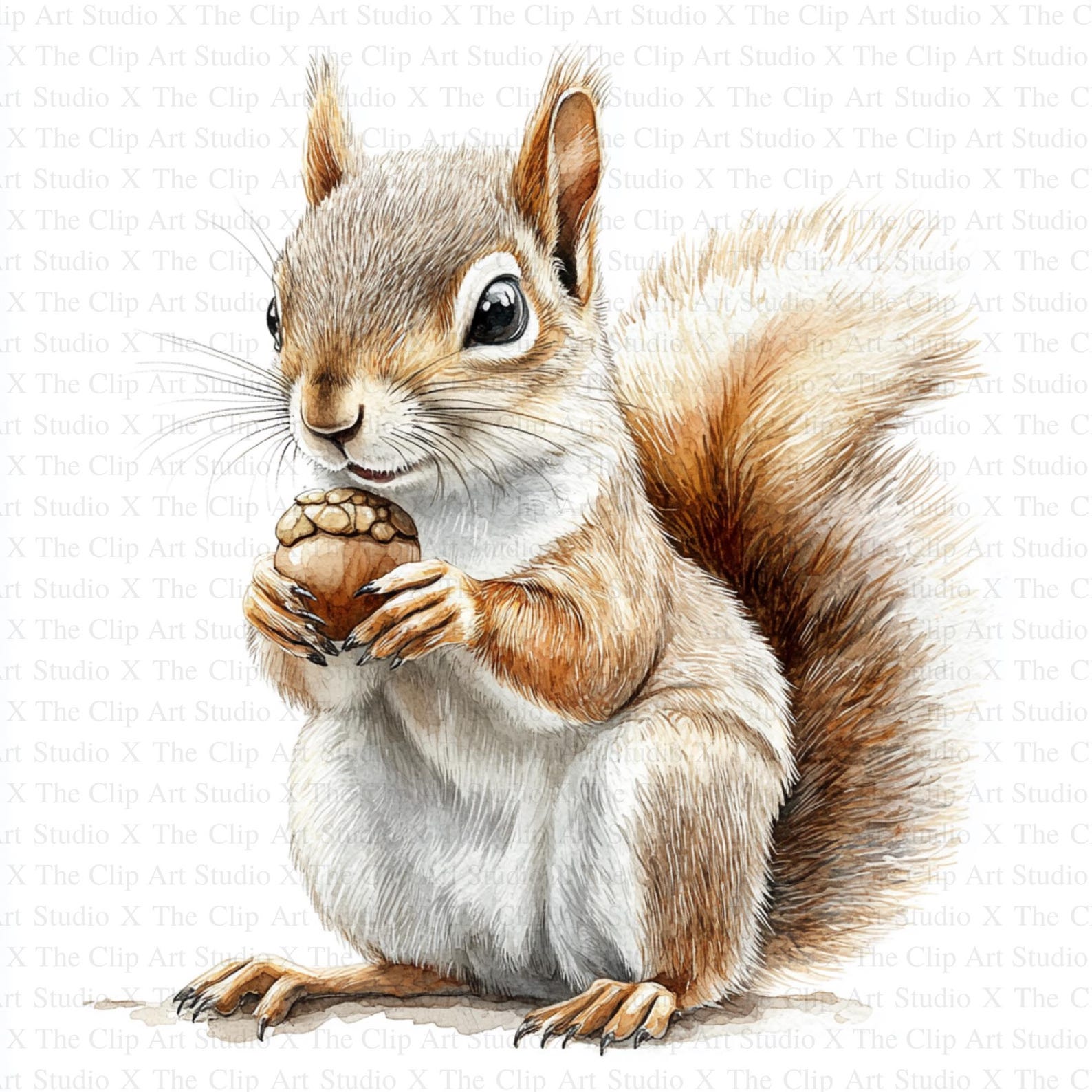 Squirrel Clipart 10 High Quality Jpgs Digital Download Digital Paper ...