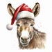 Donkey With Santa Hat Clipart | 10 High Quality Jpgs | Digital Download ...