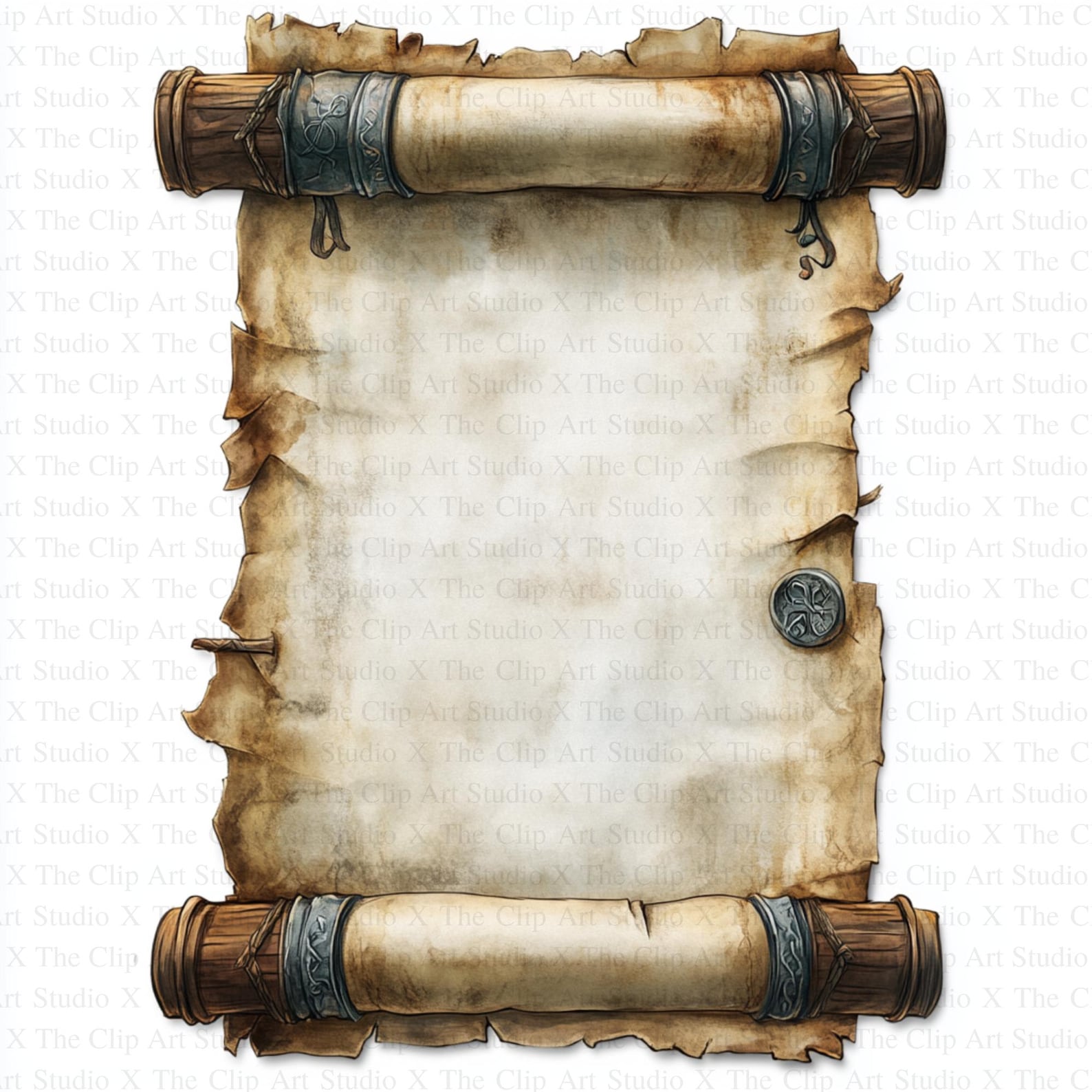 Medieval Scroll Clipart 10 High Quality Jpgs Digital Download Vintage ...