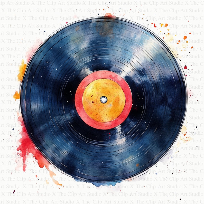 Vinyl Record Clipart | 10 High Quality Jpgs | Digital Download | Card ...