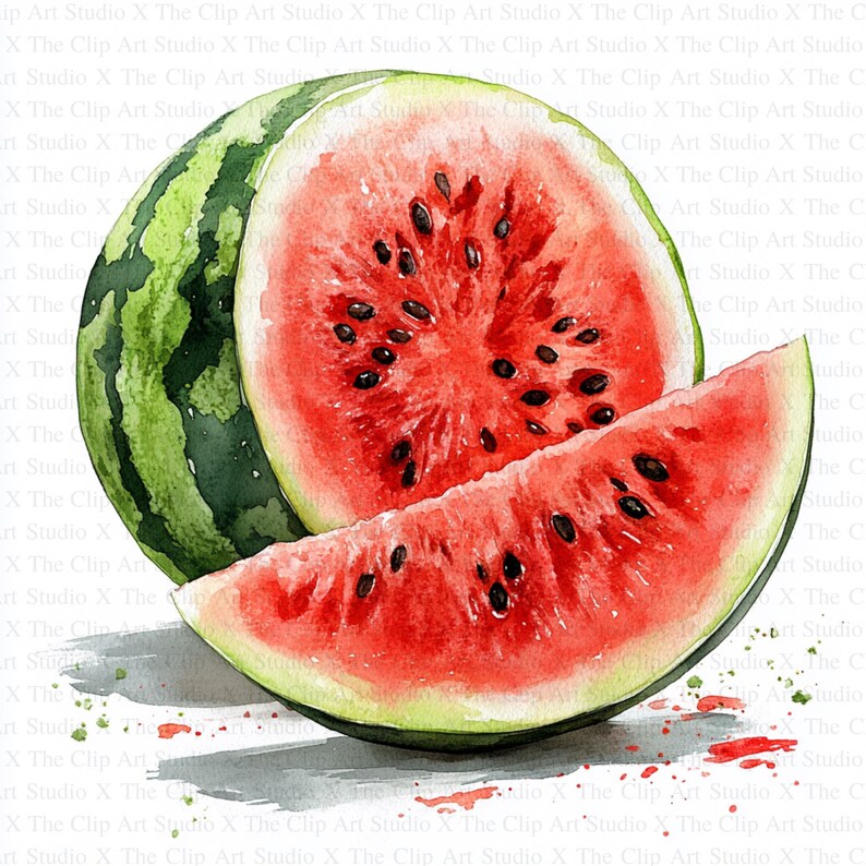 Watermelon Clipart 10 High Quality Jpgs Nursery Art Clip Art Card ...