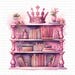 Princess Bookshelf Clipart 10 High Quality Jpgs Digital Download Paper ...