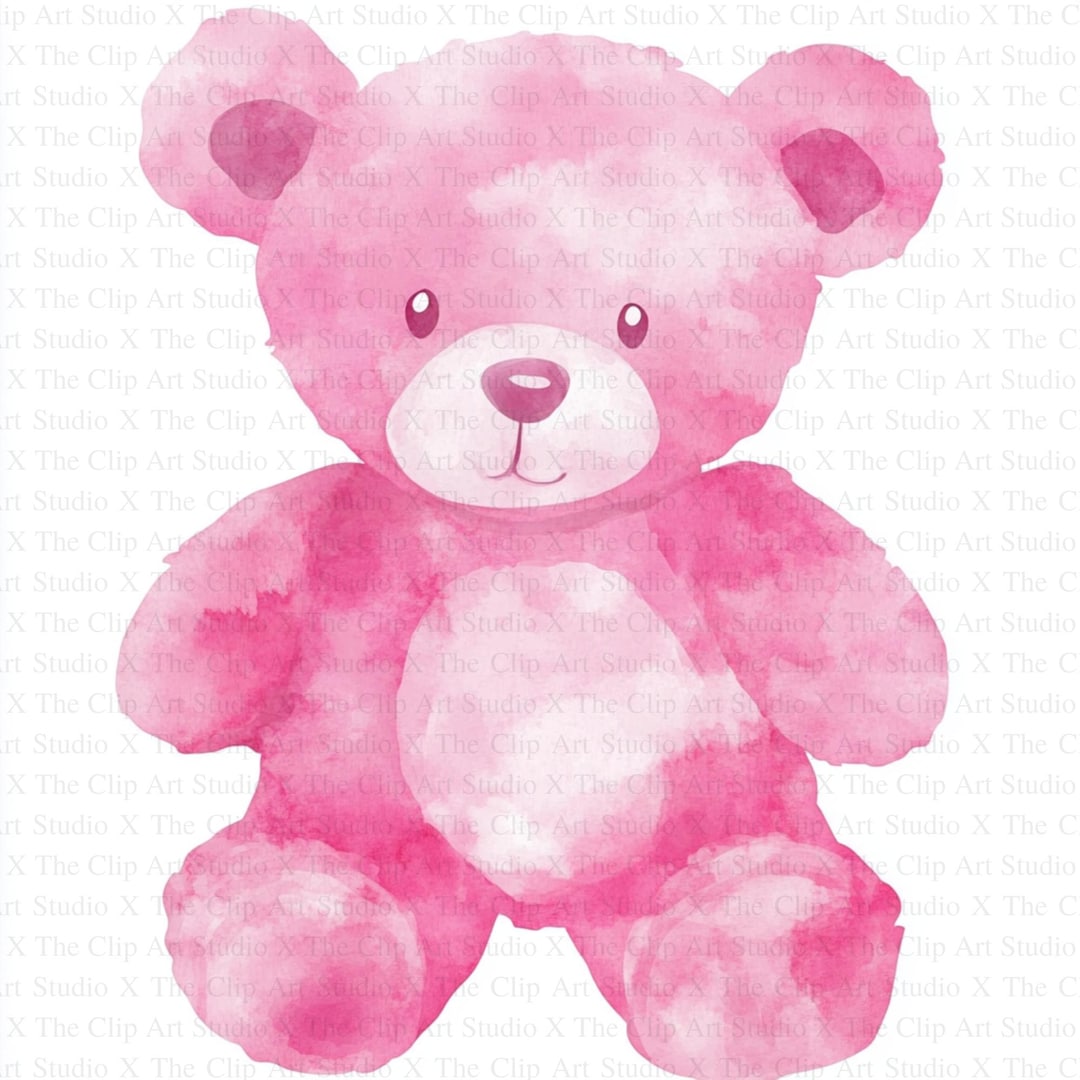 Pink Teddy Bear Clipart | 10 High Quality Jpgs | Digital Download ...