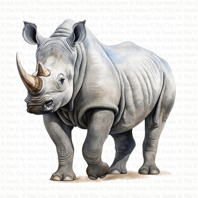 Rhino Clipart | 10 High Quality Jpgs | Digital Download | Paper Crafts ...
