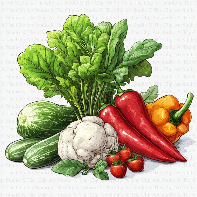 Vegetable Garden Clipart | 10 High Quality Jpgs | Digital Download ...
