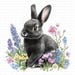 Bunny Black Ink Clipart | 10 High Quality Jpgs | Instant Digital ...