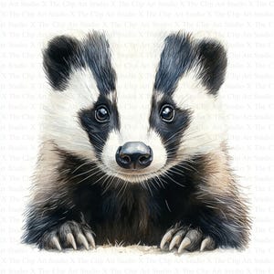 Badger Clipart 10 High Quality Jpgs Instant Digital Download Nursery ...