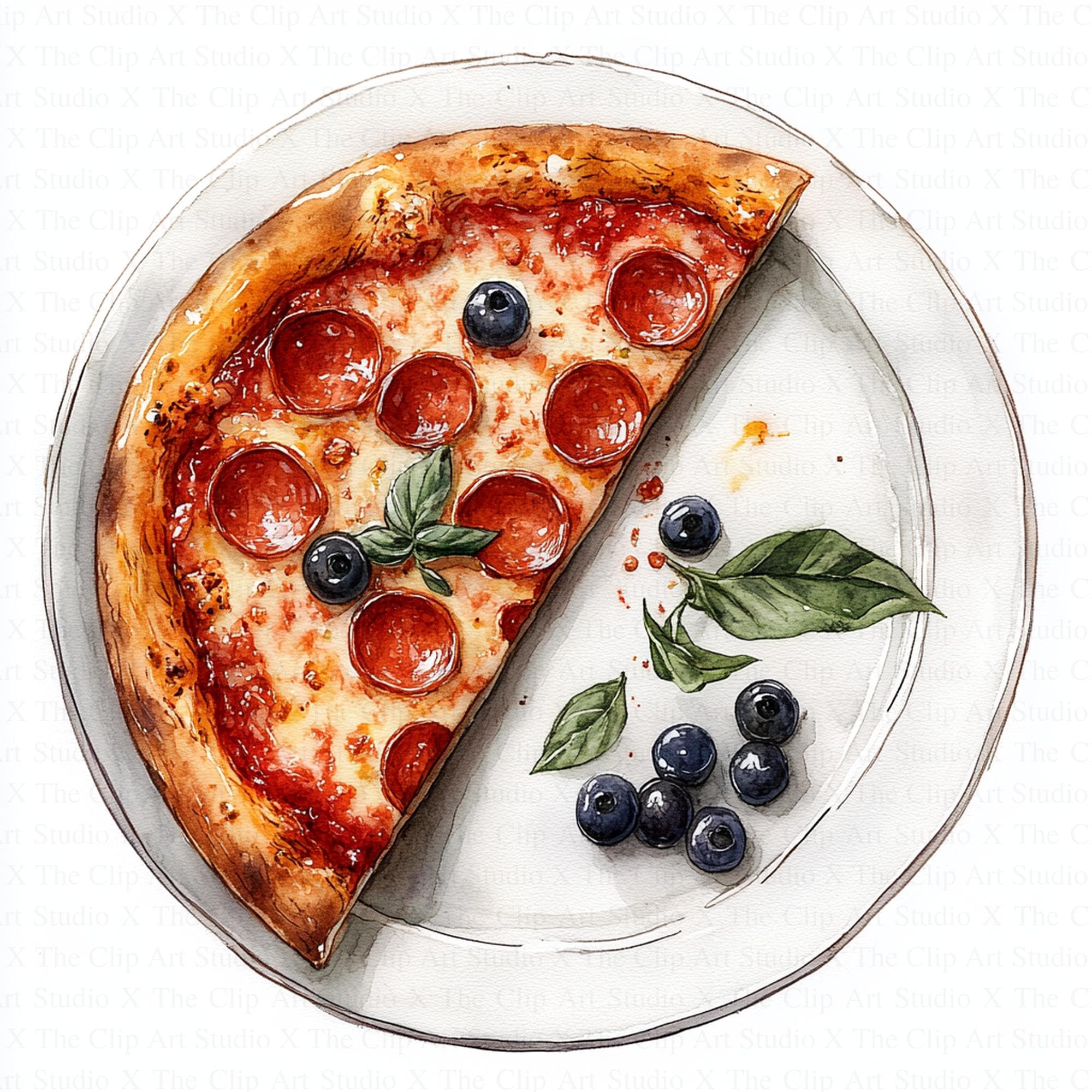 Pizza Clipart | 10 High Quality Jpgs | Digital Download | Paper Craft ...