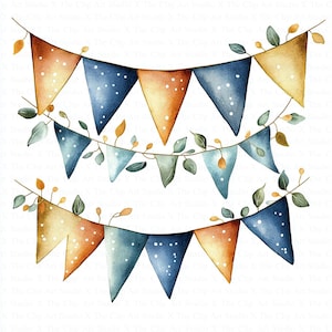 Party Bunting Clipart | 10 High Quality Jpgs | Digital Download ...