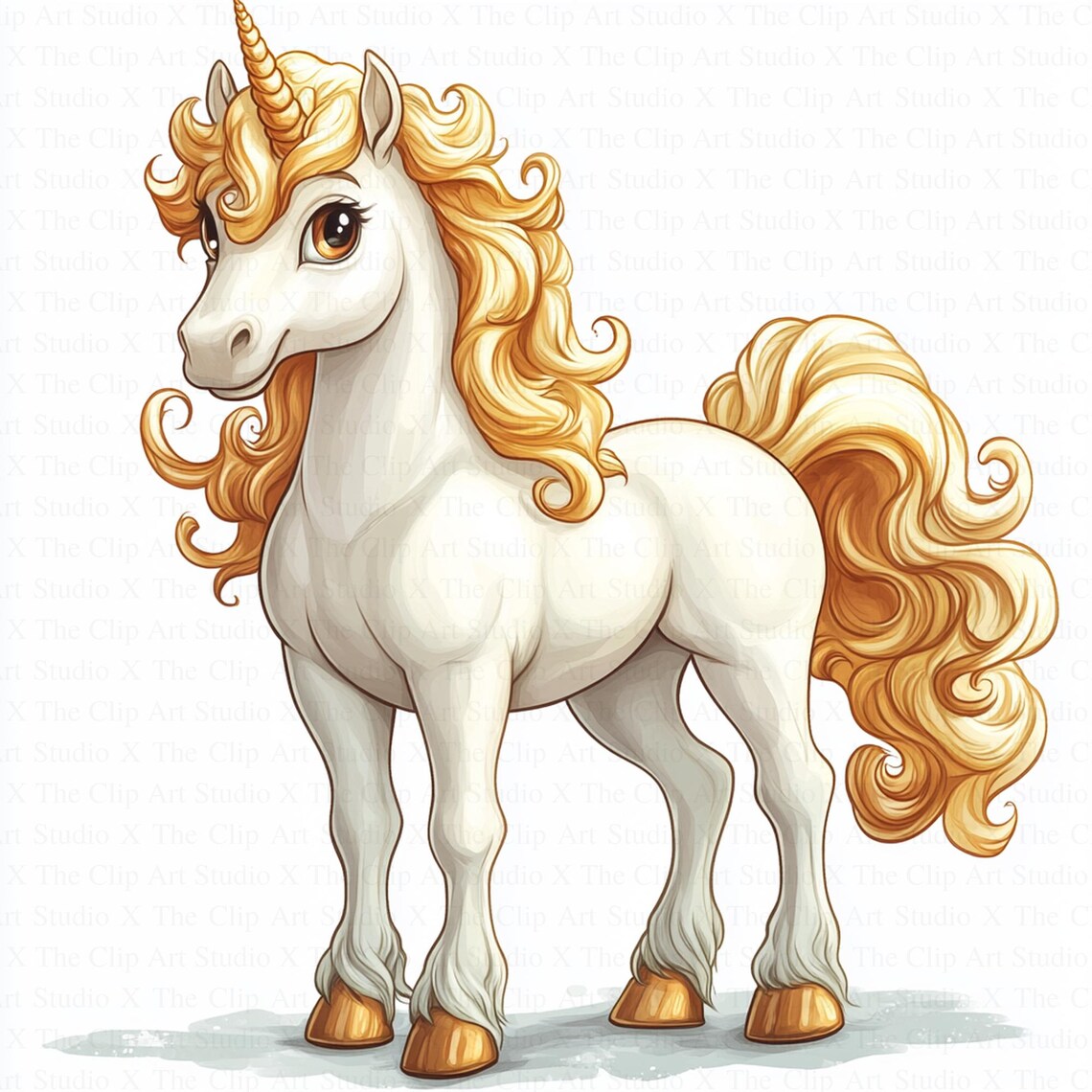 Cartoon Unicorn Clipart | 10 High Quality Jpgs | Digital Download ...