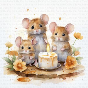 Mice Family Party Clipart | 10 High Quality JPG | Digital Download ...