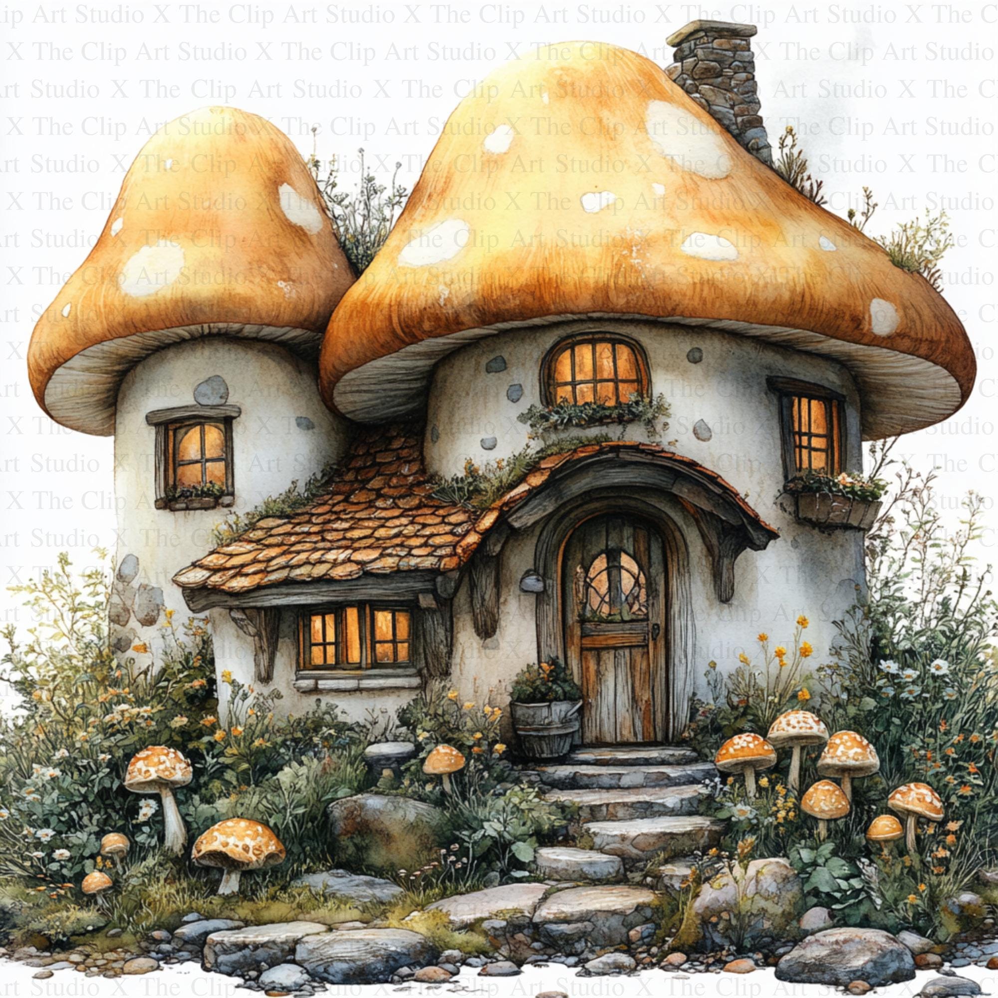 Little Fairy House Clipart 10 High Quality Jpgs Digital Download Card ...
