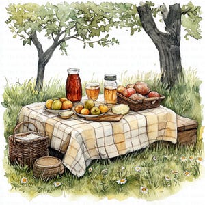 Spring Picnic Clipart | 10 High Quality Jpgs | Digital Download ...