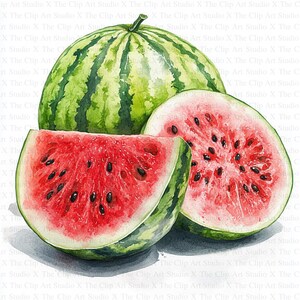 Watermelon Clipart | 10 High Quality Jpgs | Nursery Art | Card Making ...