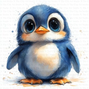 Baby Penguin Clipart | 10 High Quality Jpgs | Digital Download | Card ...