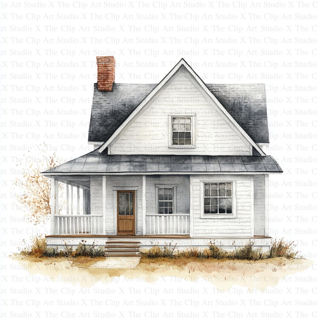 Farmhouse Clipart | 10 High Quality Jpgs | Digital Download | Mixed ...