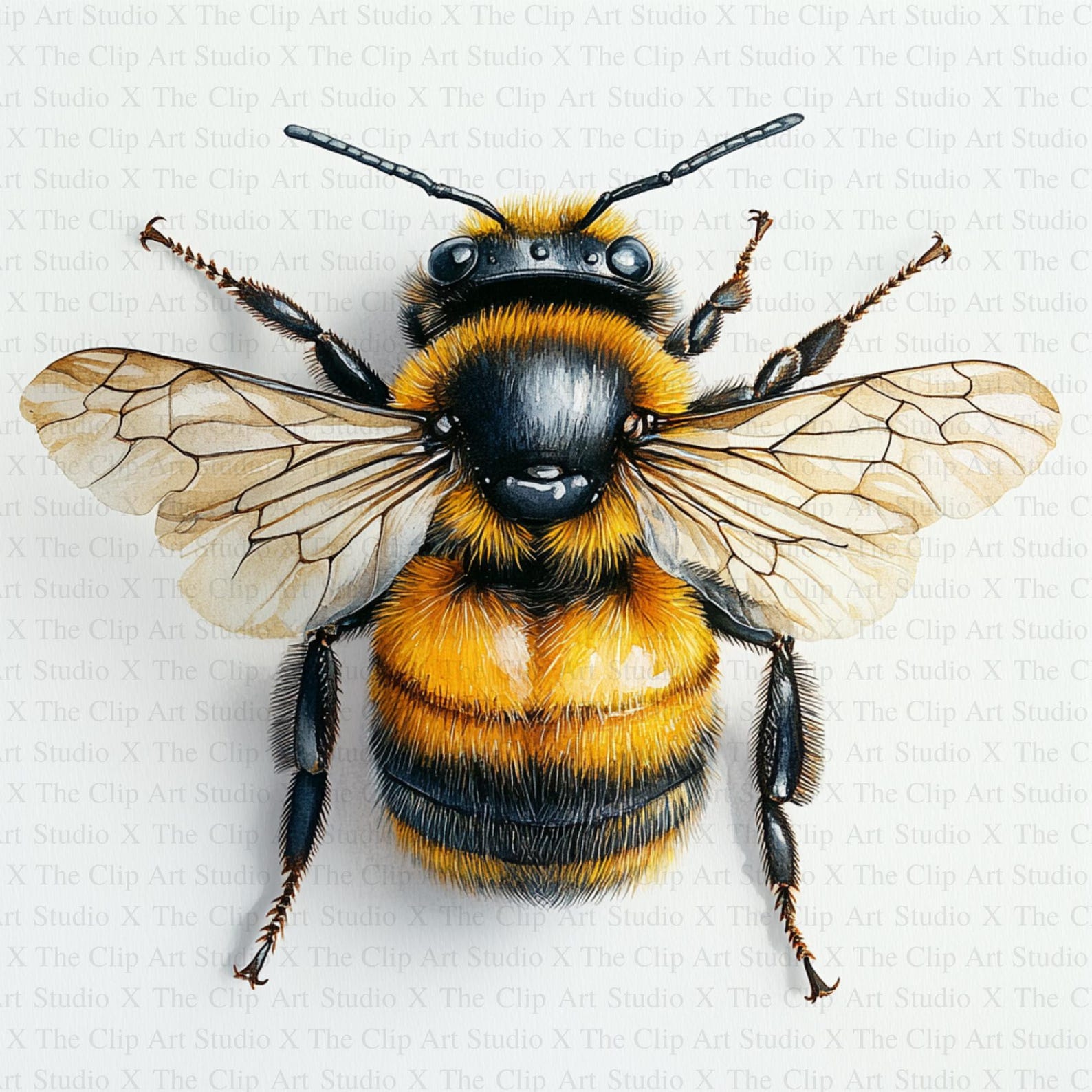 Buzzing Bees Clipart | 10 High Quality Jpgs | Digital Download ...