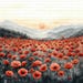 Sunset Poppy Fields Clipart | 10 High Quality Jpgs | Digital Download ...