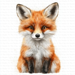 Watercolor Cute Foxes Clipart | 10 High Quality Jpgs | Digital Download ...