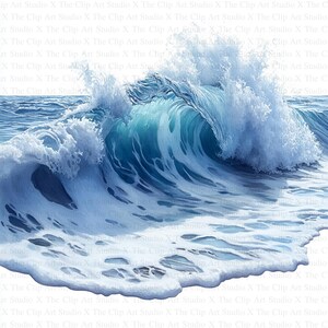 Ocean Waves Clipart | 10 High Quality Jpgs | Digital Download ...