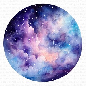 Watercolor Galaxy Backgrounds | 10 High Quality Jpgs | Digital Download ...