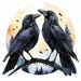 Two Crows Clipart | 10 High Quality Jpgs | Digital Download | Crow Logo ...