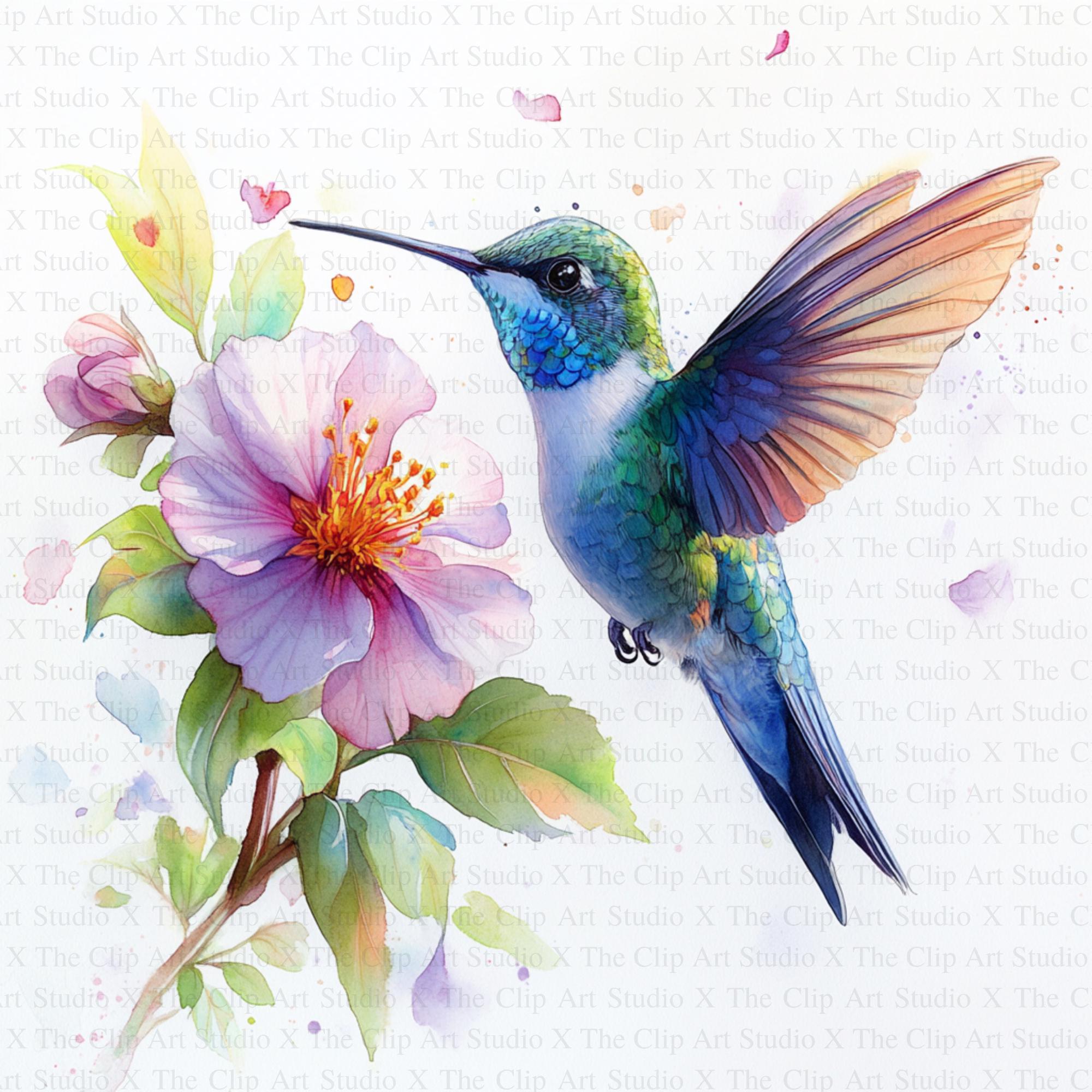 Romantic Hummingbird Papers | 10 High Quality Jpgs | Digital Download ...