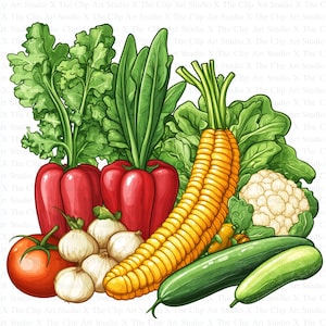 Vegetable Garden Clipart | 10 High Quality Jpgs | Digital Download ...