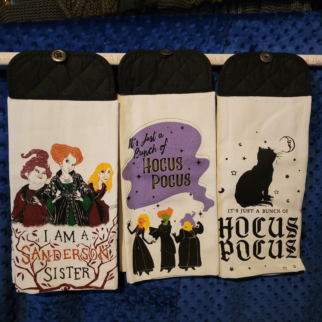 Set of 3 Hocus Pocus Hanging Kitchen Towels - Etsy